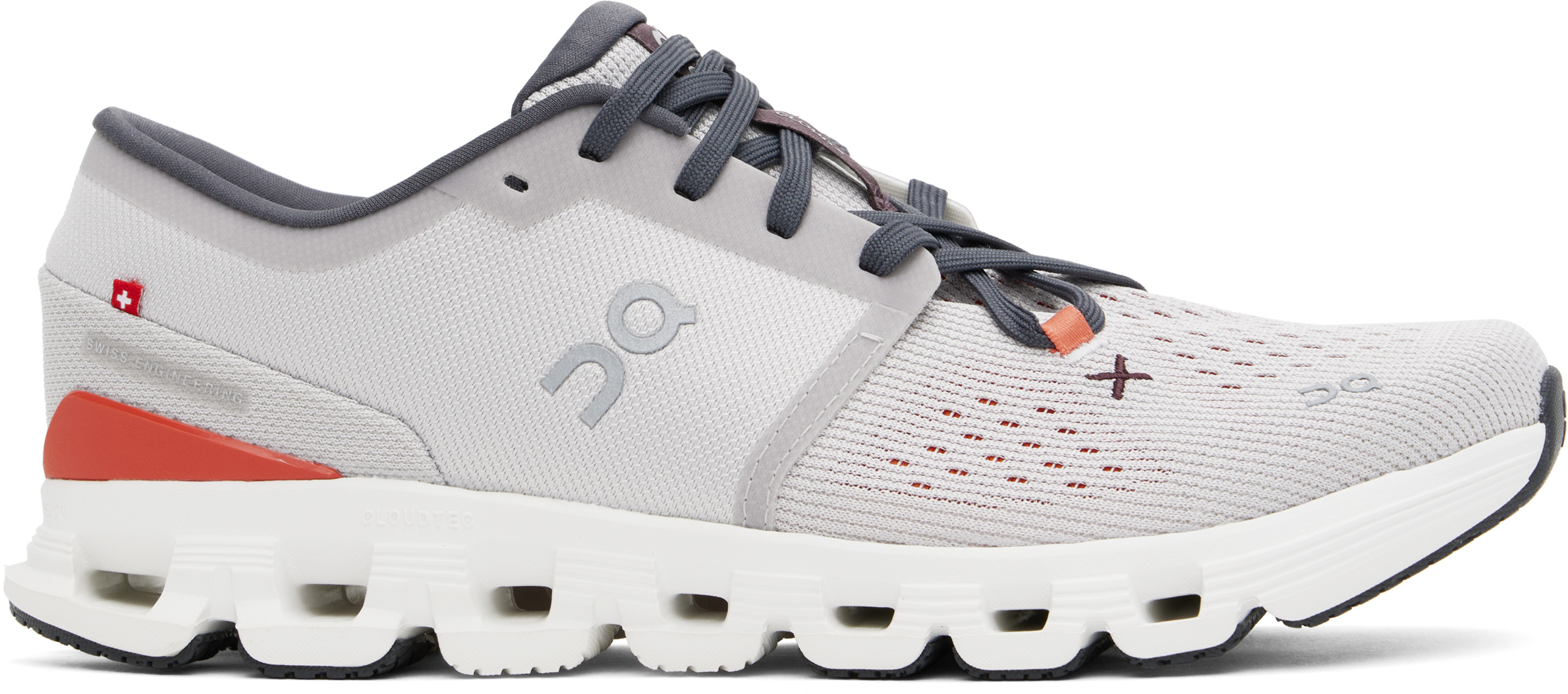 On: Gray Cloud X 4 Sneakers | SSENSE