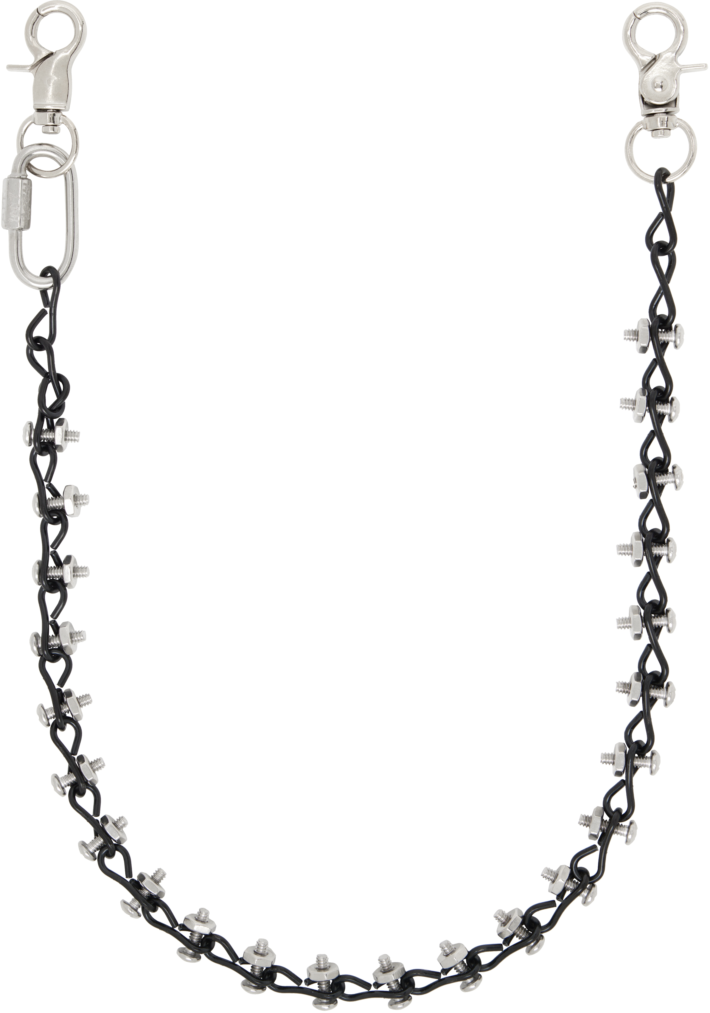 Apartment 1007: Black & Silver #14 Jack Wallet Chain | SSENSE Apartment 1007: Black & Silver #14 Jack Wallet Chain | SSENSE