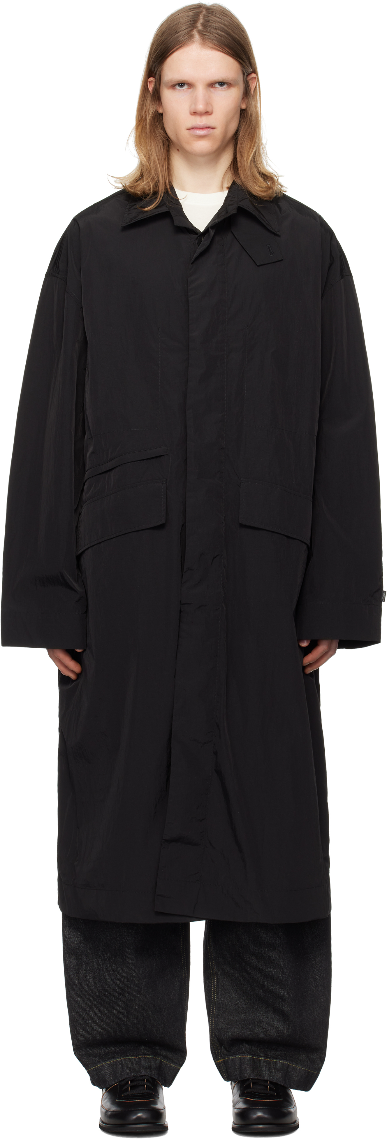 Studio Nicholson: Black Rizz Coat | SSENSE
