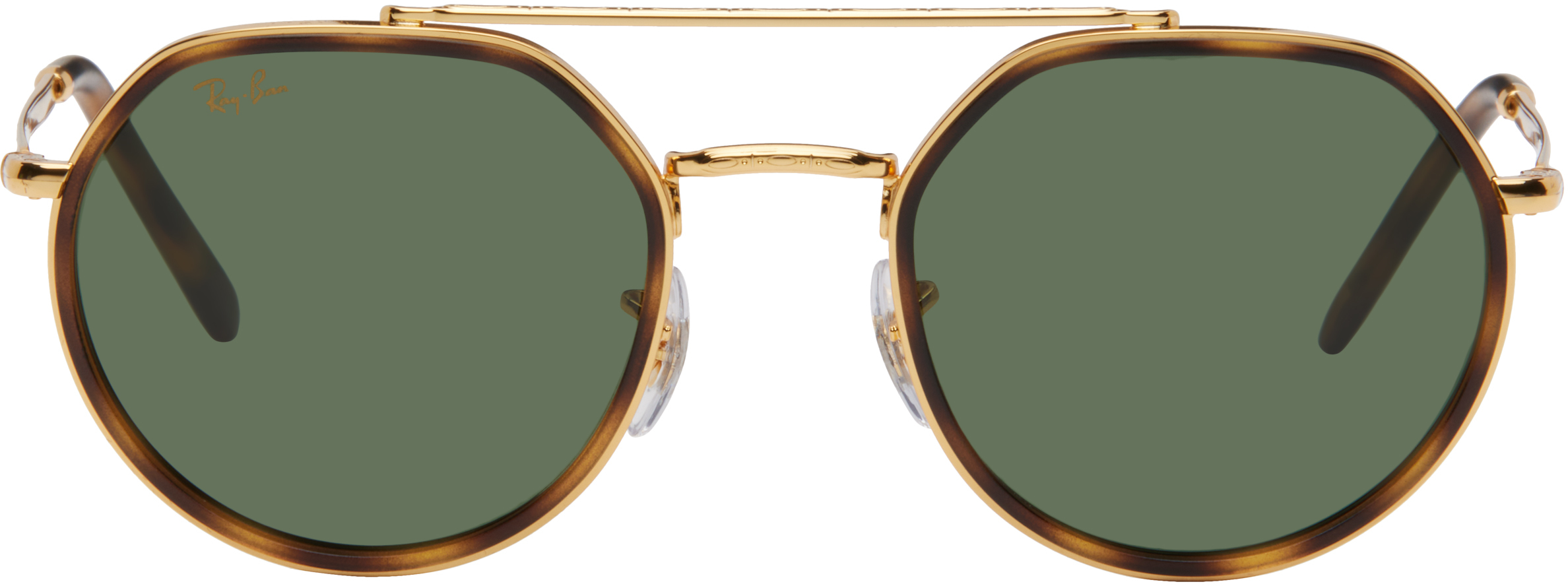 Ray-Ban: Gold RB3765 Sunglasses | SSENSE