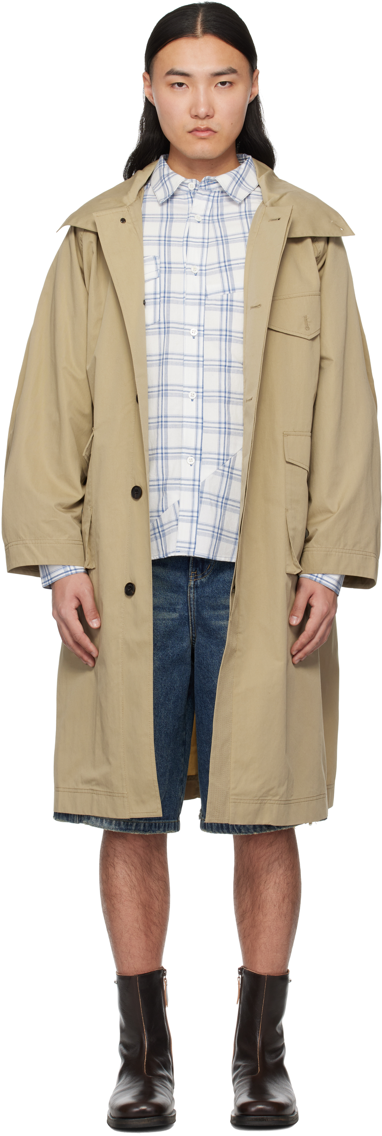 lesugiatelier: Beige Travel Mac Coat | SSENSE