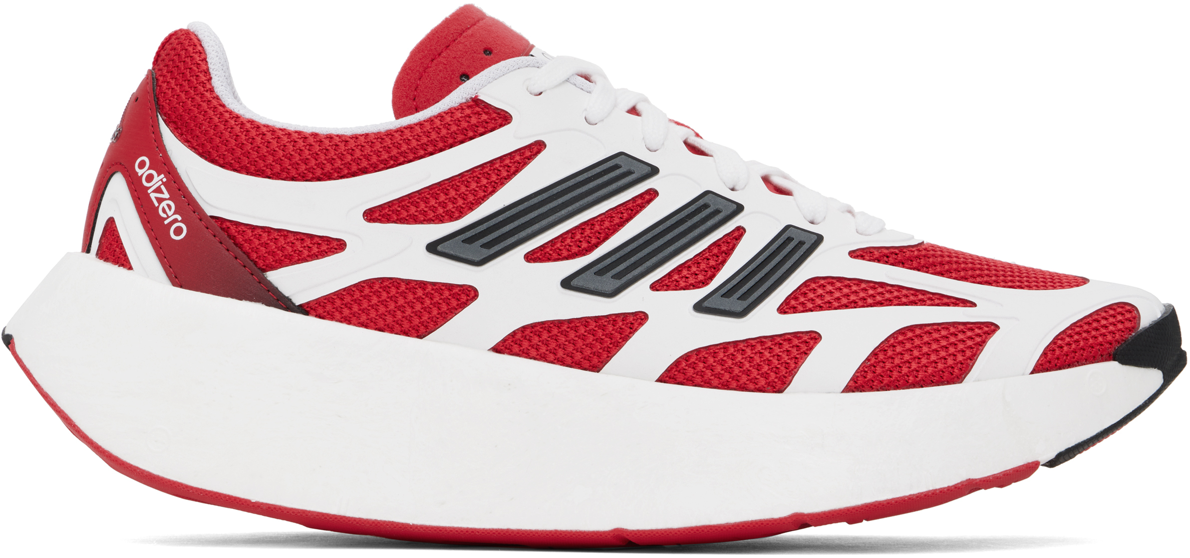 adidas Originals: Red & White Adizero Aruku Sneakers | SSENSE