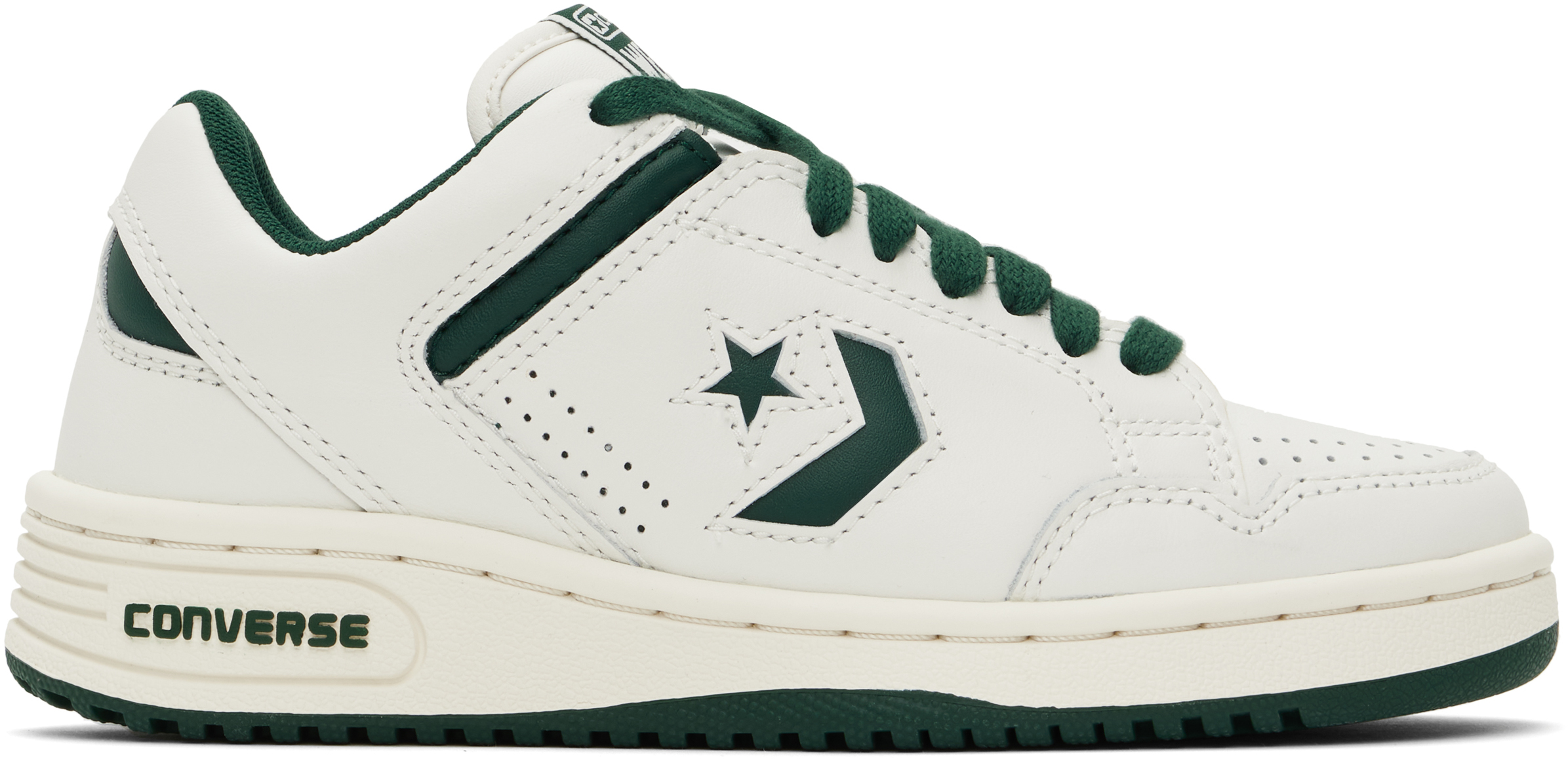 Converse: Green & White Weapon Low Top Sneakers | SSENSE