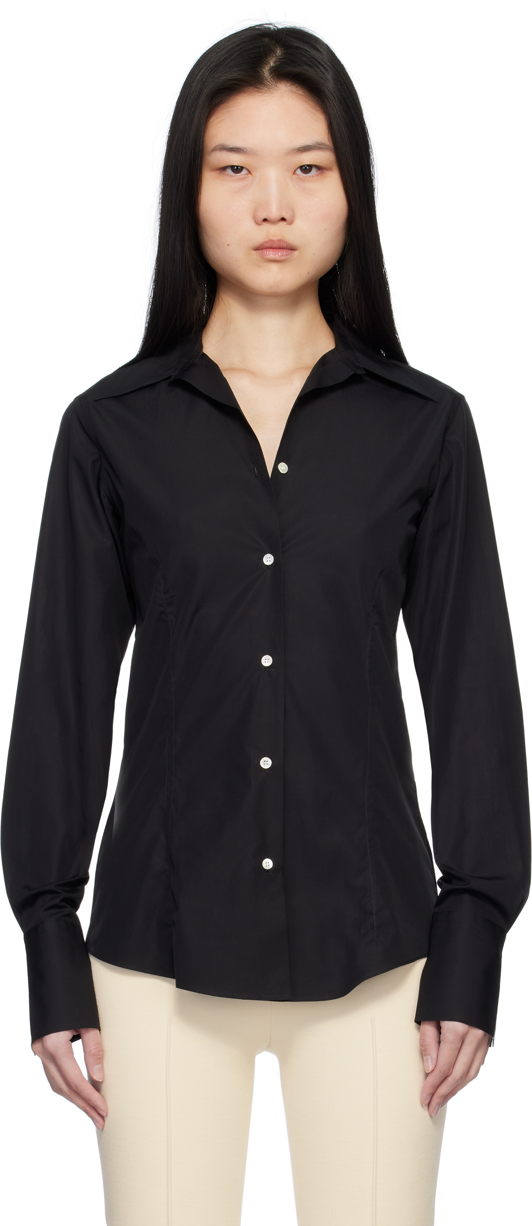 FLORE FLORE: 블랙 줄리아 셔츠 | SSENSE 대한민국