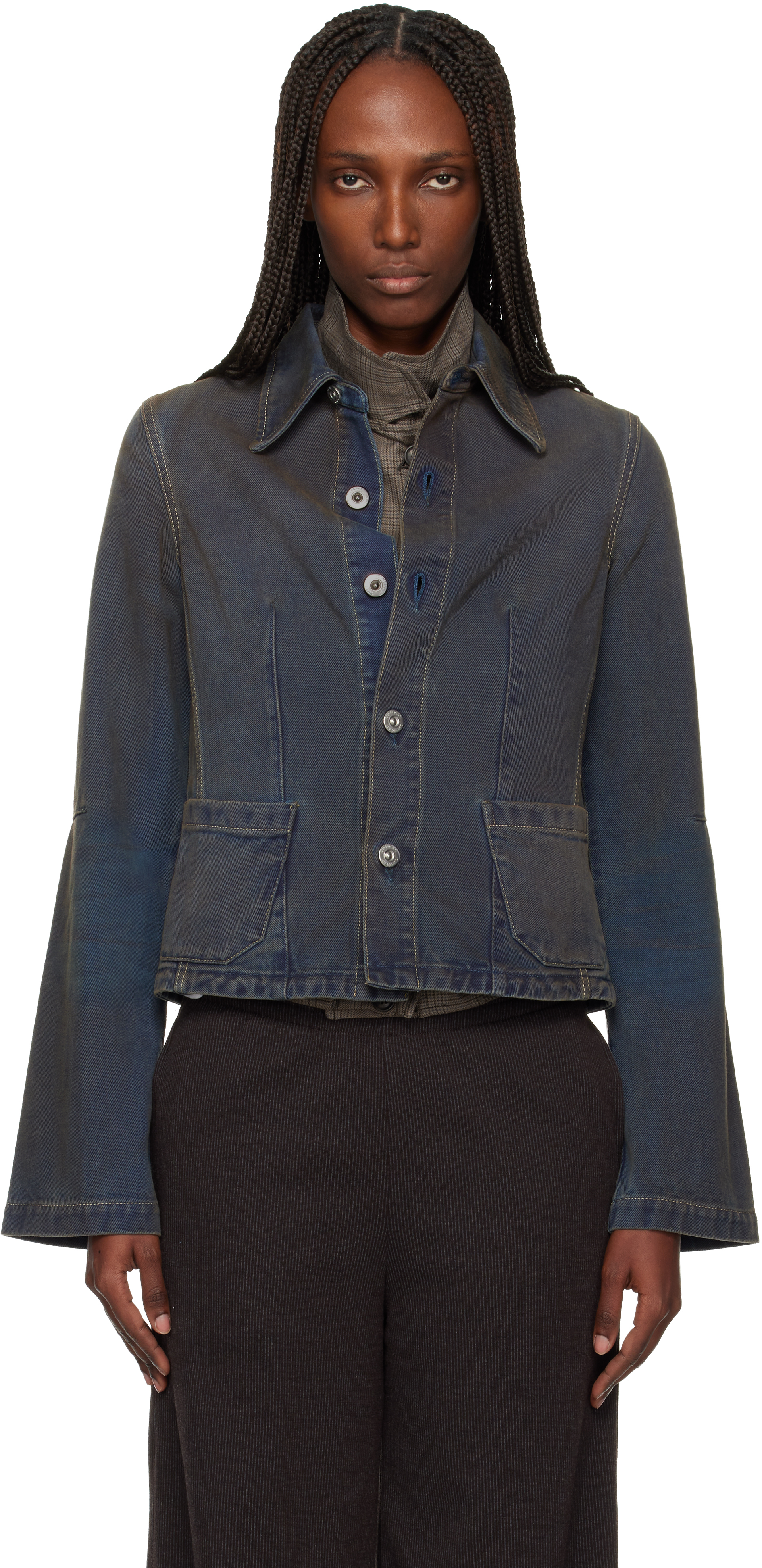 Our Legacy Union Darted Denim Jacket In Blue | ModeSens