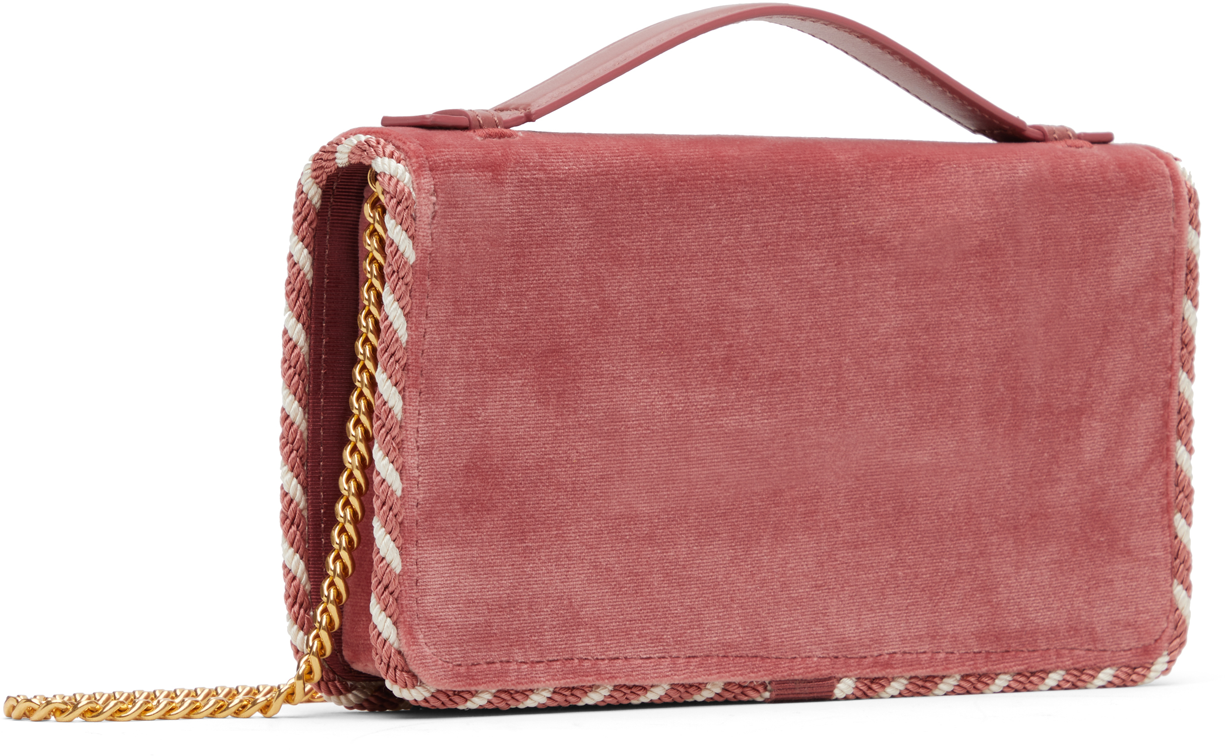 Valentino Garavani Vlogo Signature Velvet Chain Wallet With Jewel Logo ...