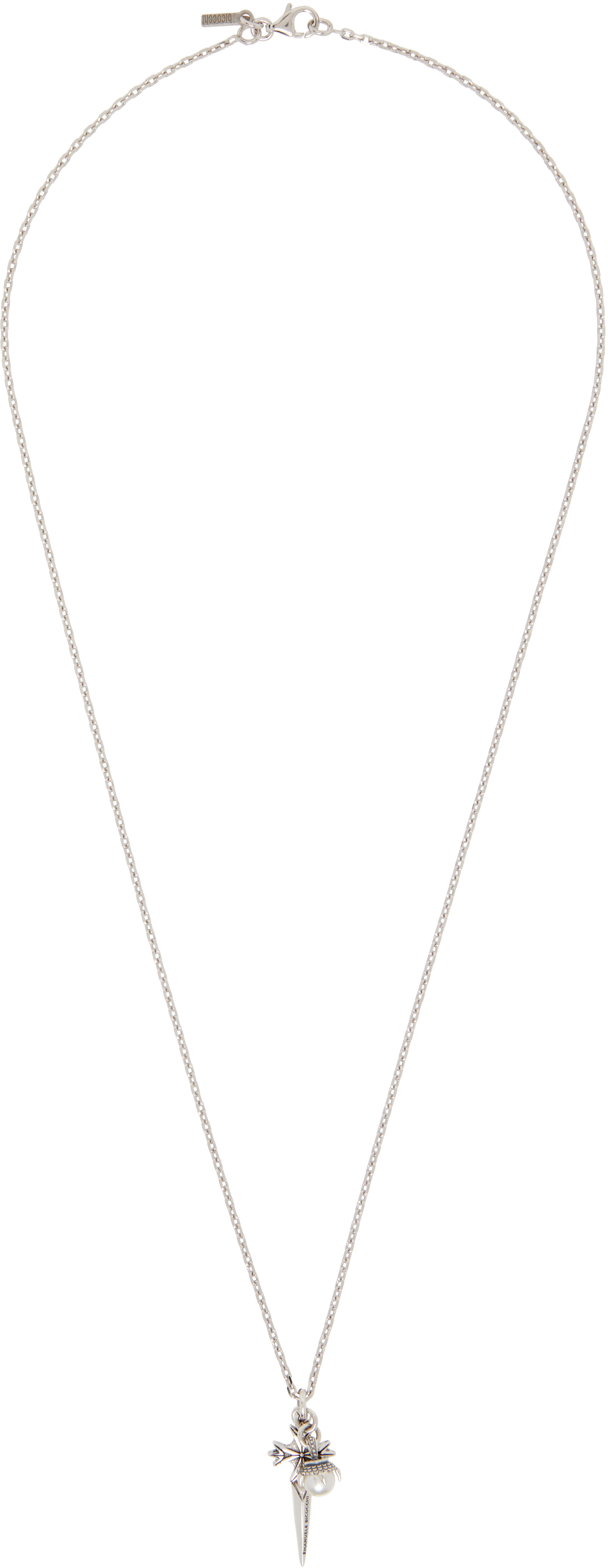 Emanuele Bicocchi Dagger & Pearl Necklace In Metallic | ModeSens