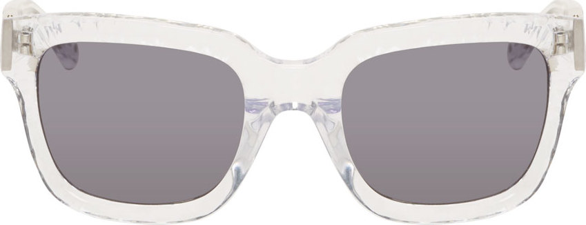3.1 Phillip Lim: Clear Chiselled Acetate Sunglasses | SSENSE