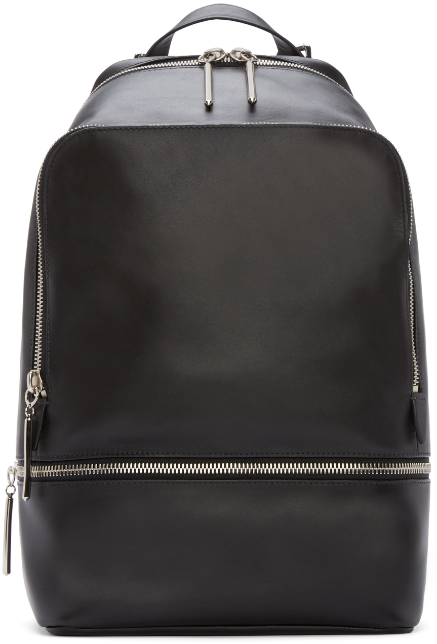 3.1 Phillip Lim: Black Leather 31 Hour Backpack | SSENSE Canada