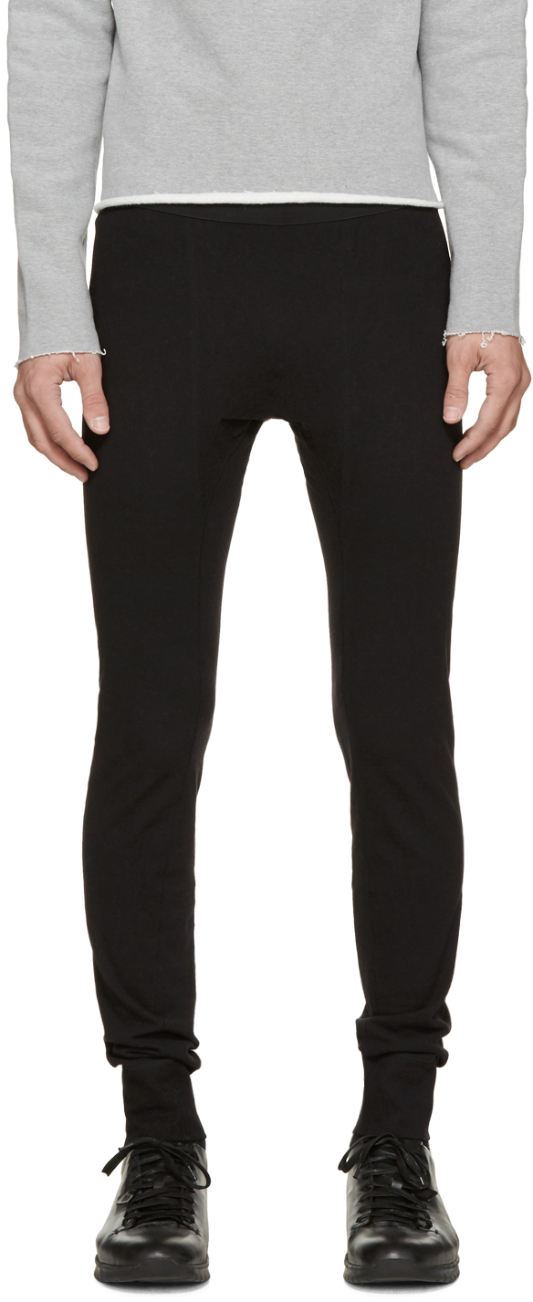 Attachment Black Cuffed Lounge Pants SSENSE UK Attachment Black Cuffed Lounge Pants SSENSE UK