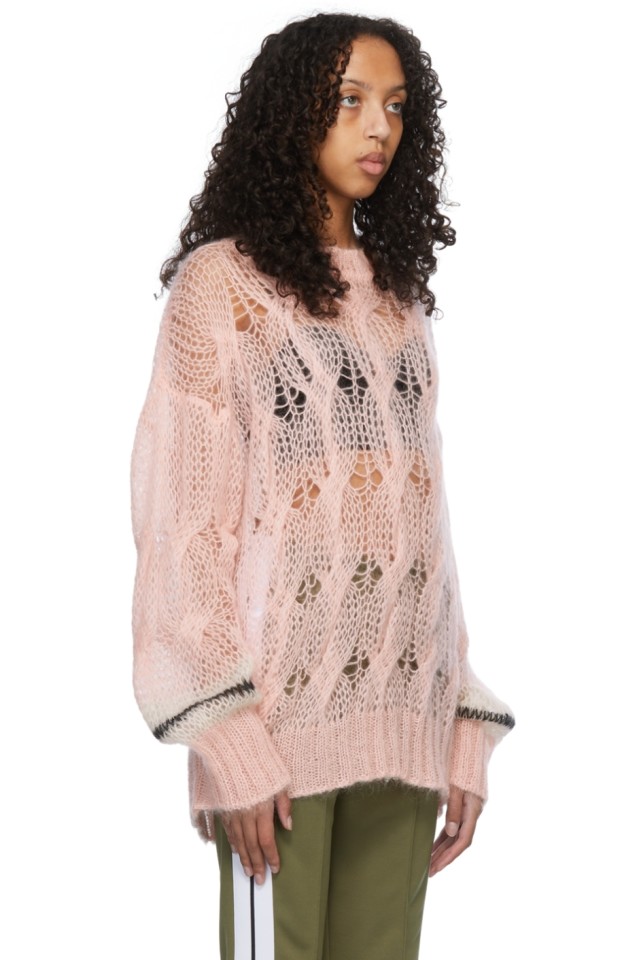Pink Track Sweater by Palm Angels on Sale