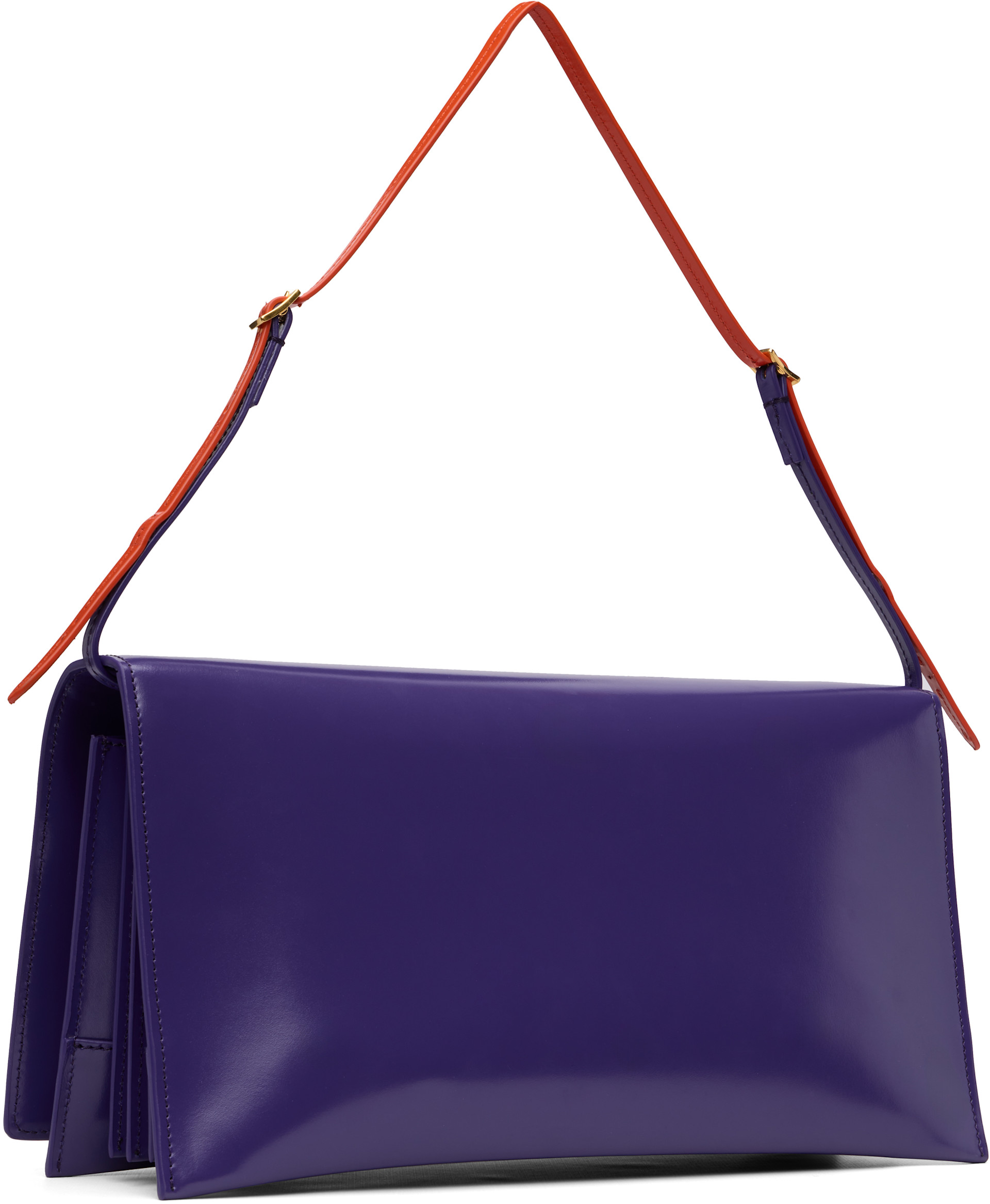 Jil Sander: Purple File Medium Bag | SSENSE Canada