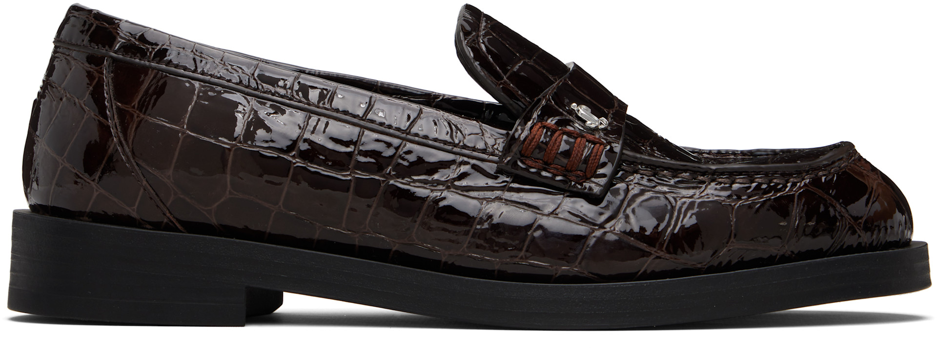 Jimmy Choo: Burgundy Ivy Loafers | SSENSE Canada