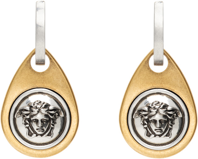 Versace: Medusa Earrings | SSENSE